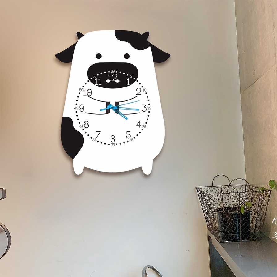 Jual JAM DINDING CUSTOM SAPI CIBI Kado Hiasan Dinding Sapi Cibi Lucu ...