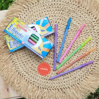 Jual 1 BOX Pulpen Ulir /Bolpoin Lilin /Bolpen BOLPENKU GRIP/SPIRAL 1 ...
