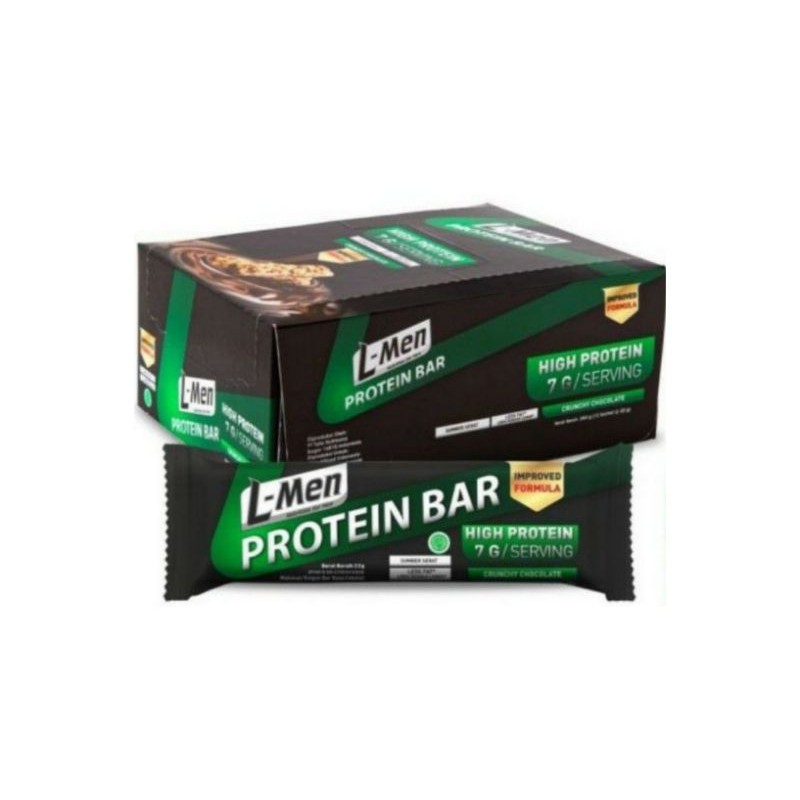 Jual L-Men (lmen) Crunchy Chocolate Protein Bar (1 box = 12 bars ...
