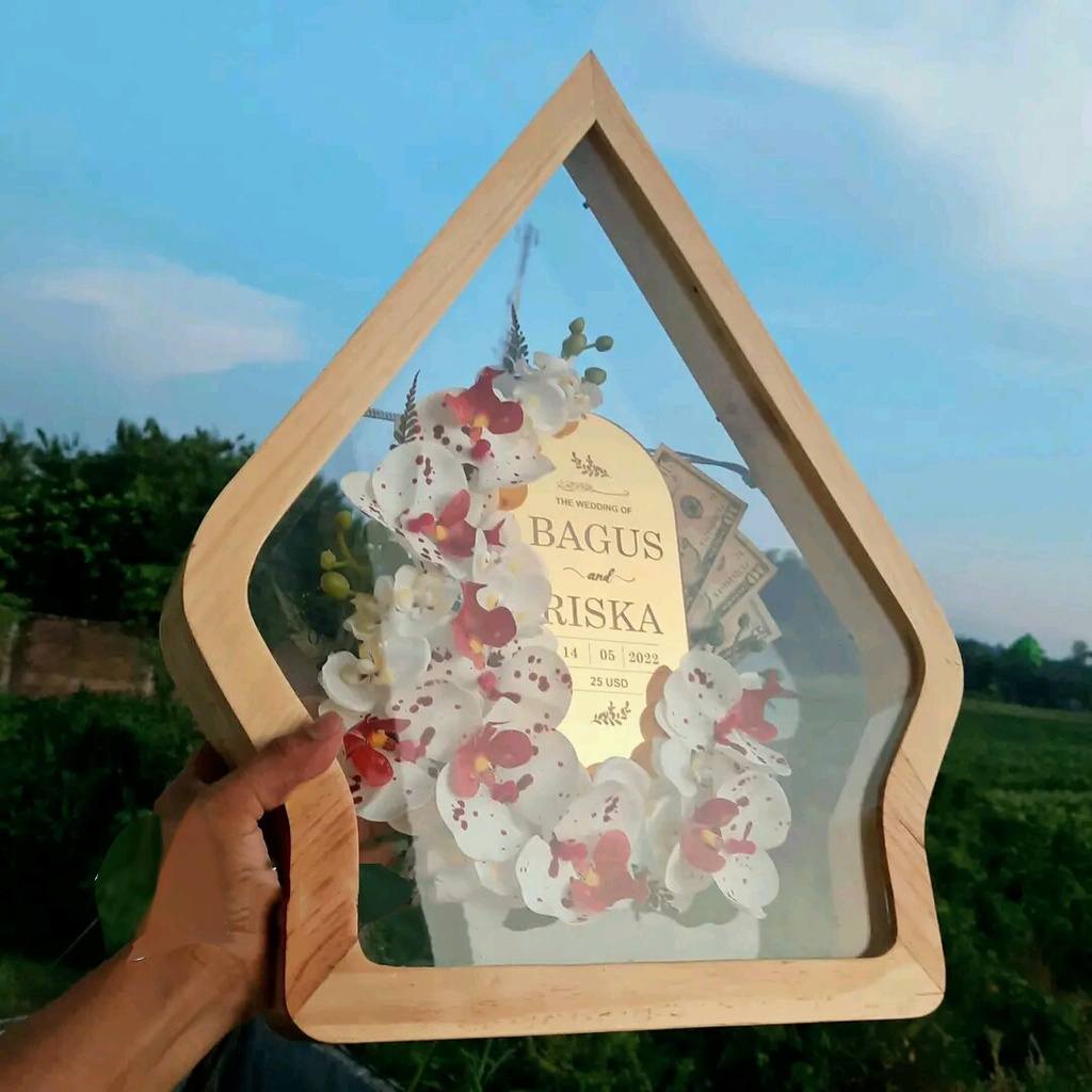 Jual Bingkai Mahar | Pigur Bentuk wayang | Pigura Mahar pernikahan ...