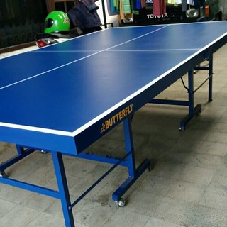 meja pingpong / Tenis Meja BUTTERFLY BAHAN MULTIPLEX 22mm kaki hollo 8roda | Shopee Indonesia