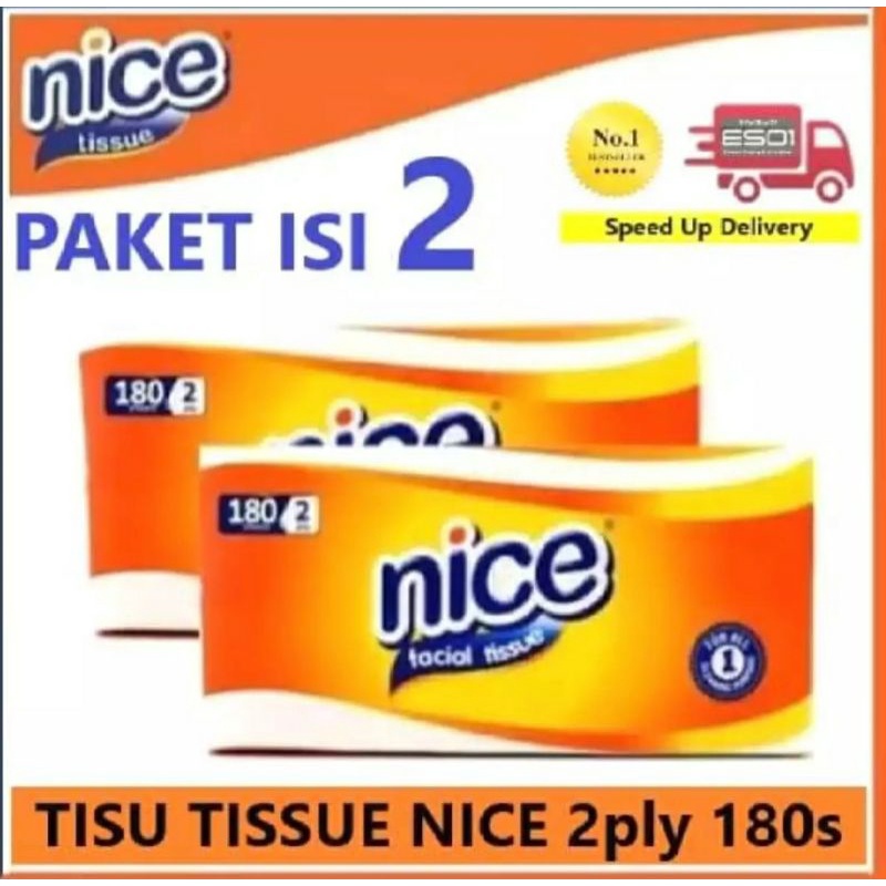 Jual Paket Isi 2 pack, Tissue NICE 180 sheet 2 ply/tisu muka/tisu ...