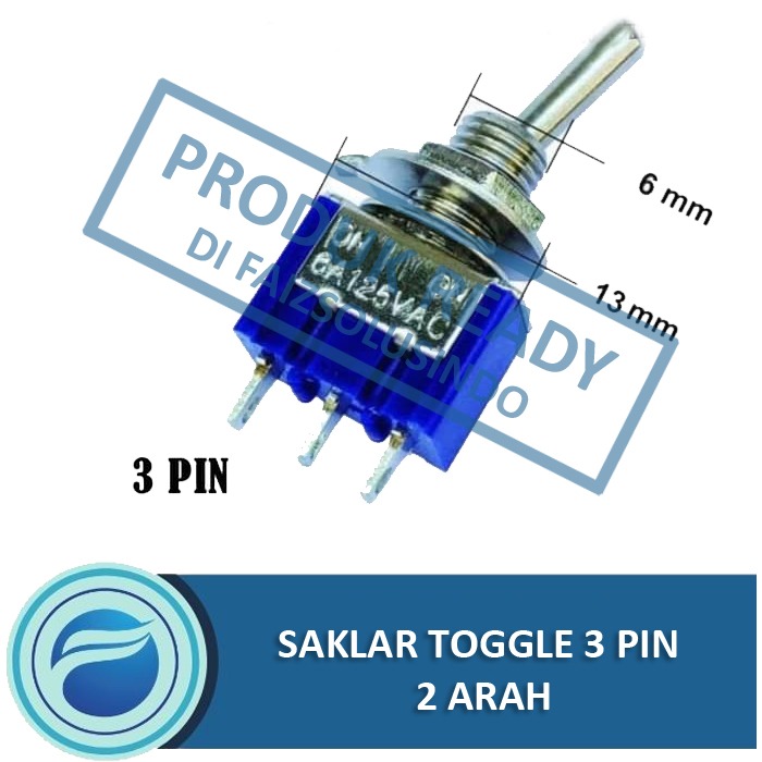 Saklar Toggle 3 Pin 2 Arah ON-ON Togel Switch Tuas MTS 102 Way Metal ...