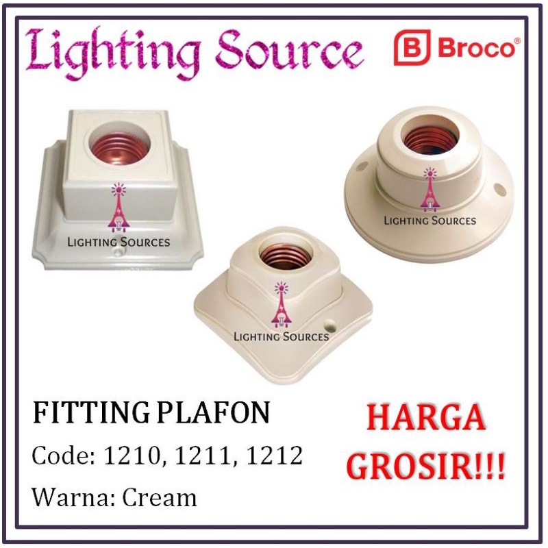 Jual BROCO FITTING PLAFON 1210 1211 1212 FITTING PLAFON TEMPEL BROCO ...