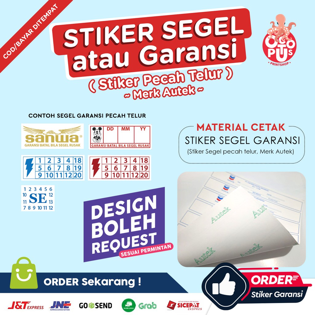 Jual STIKER SEGEL GARANSI PECAH TELUR KUALITAS TERBAIK AUTEK | Shopee ...