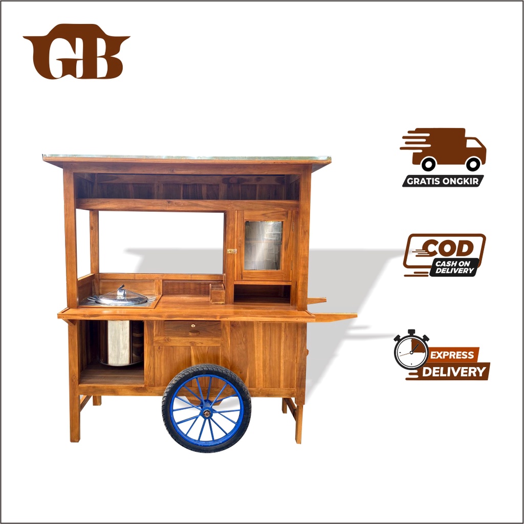 Jual Gerobak bakso / Rombong bakso / gerobak bakso dorong terbaru ...