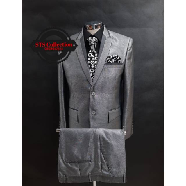 Jual Jas celana silver / Jas pria silver / jas pria modern / jas modern ...