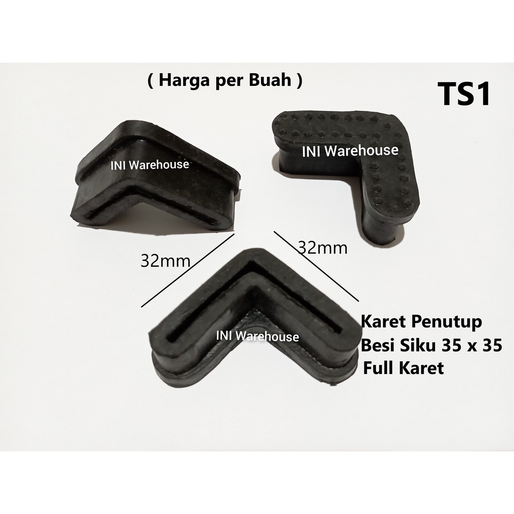 Jual TS1 - 1 Buah Karet Siku Pelindung Pengaman Kaki Rak Siku Besi Baja ...