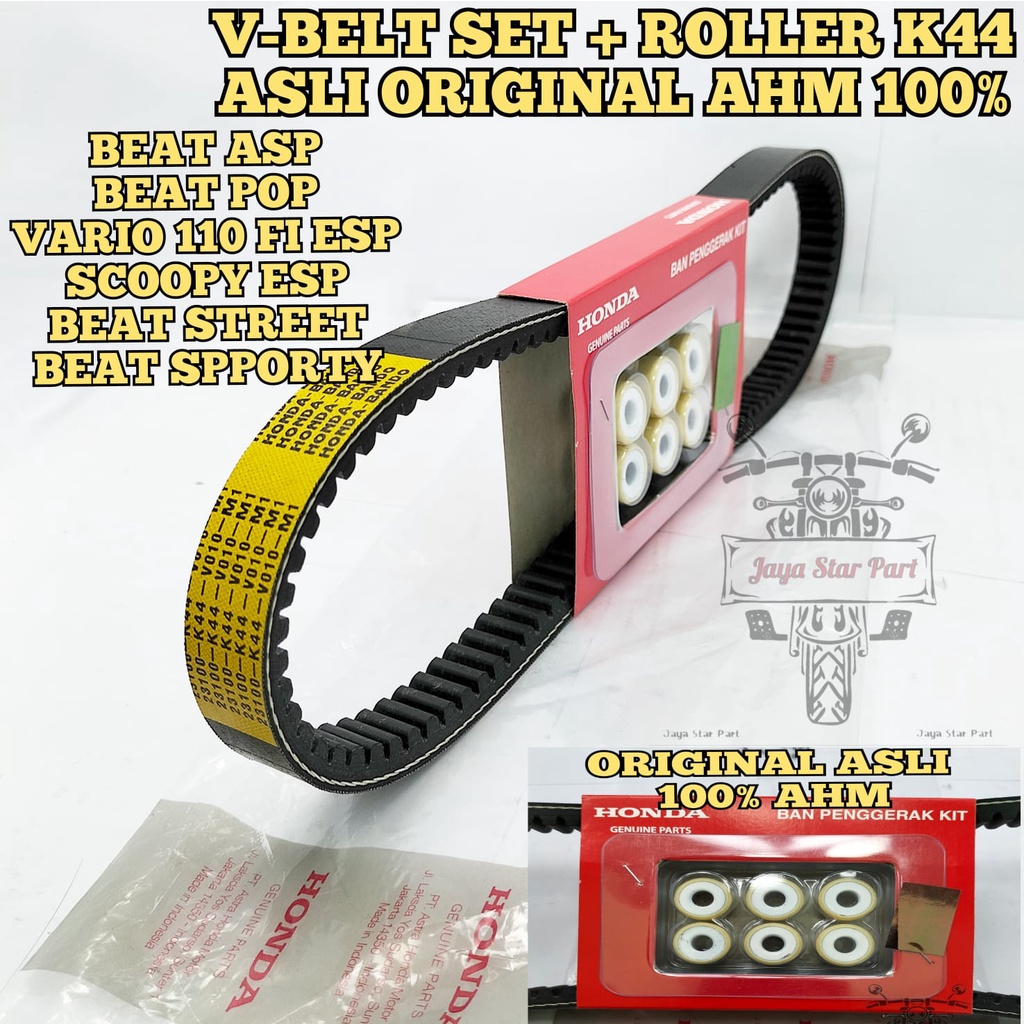 Jual ORI Vanbelt set ASSY roller HONDA BEAT POP ESP K44 1000% ORIGINAL ASLI AHM Beat esp ...