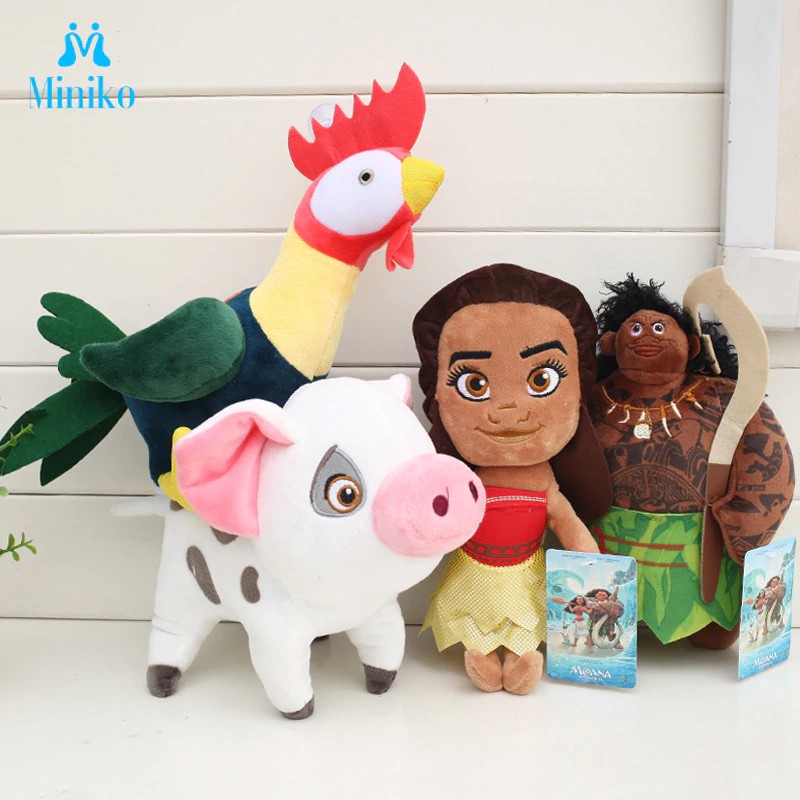 Jual mainan 20cm Moana Very Lovely Princess Moana Maui Heihei Pua Plush ...
