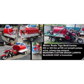 Jual Motor Roda Tiga Damkar Tangki Pemadam Kebakaran Siap semprot ...