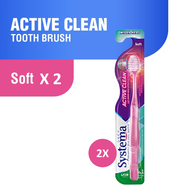 Systema Tootbrush Active Clean 2 pcs | Shopee Indonesia