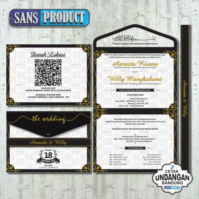 Jual Undangan Pernikahan Desain Unik Amplop Elegant Indonesia|Shopee ...
