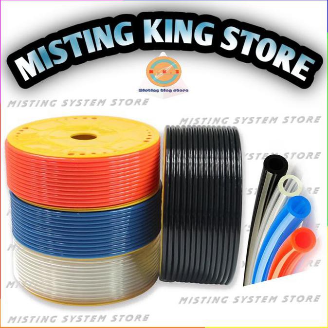 Jual Selang Pu 4 X 6 Mm Polyurethane U/ Slip Lock 6Mm Pneumatic Mist Nozzle - Hitam | Shopee ...