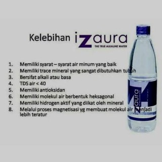 Jual iZaura Air ALKALI air minum sehat 600ml / per botol pH diatas 8 ...