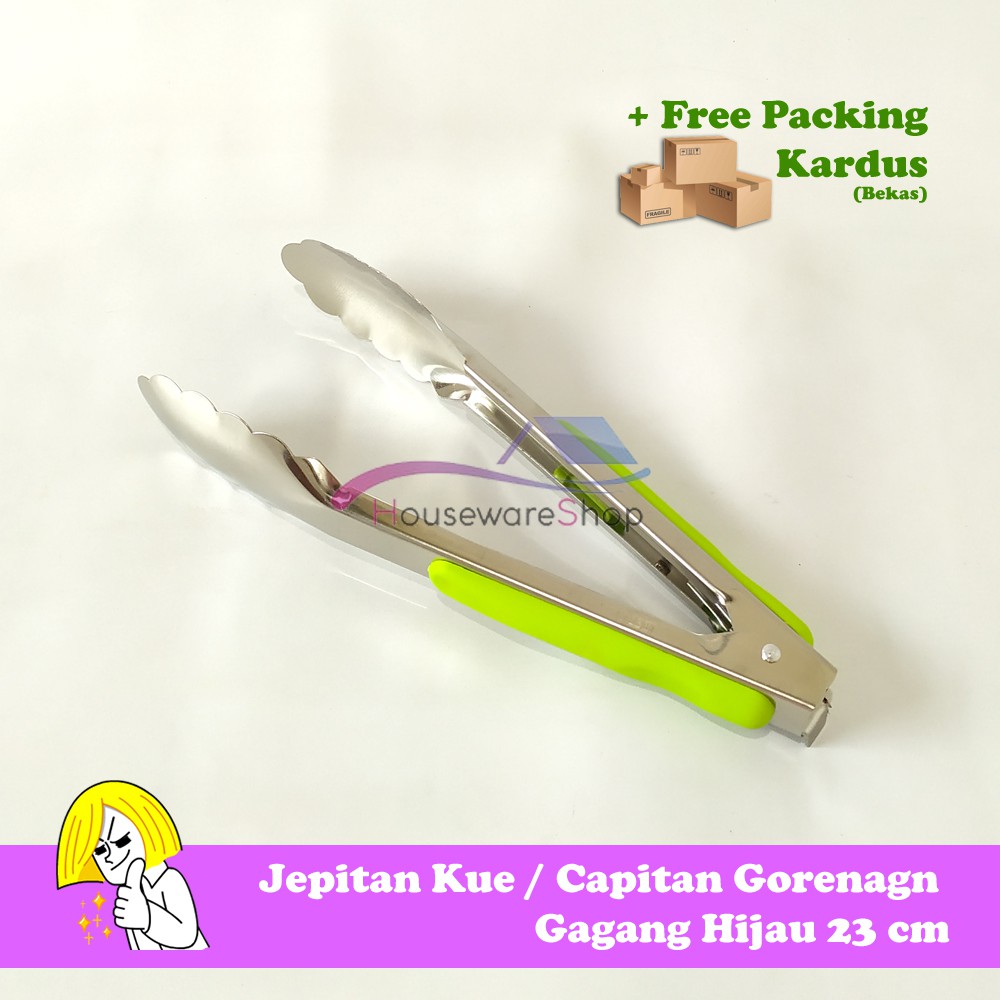 Jual Jepitan Kue / Capitan Gorenagn Gagang Hijau 23 cm | Shopee Indonesia