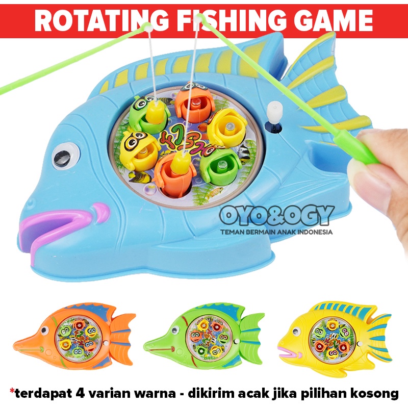 Jual Mainan Anak Edukasi Pancingan Ikan Magnet Pancing Kolam Putar ...