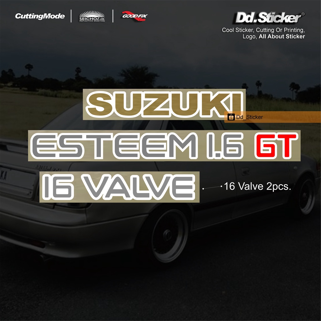 Jual Sticker SUZUKI ESTEEM 1.6 GT 16 VALVE | Cutting Sticker | Shopee ...