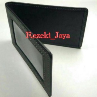 Jual ID Card Saku Kulit Name Tag ID Card Saku Magnet Kulit 2 Sisi ...