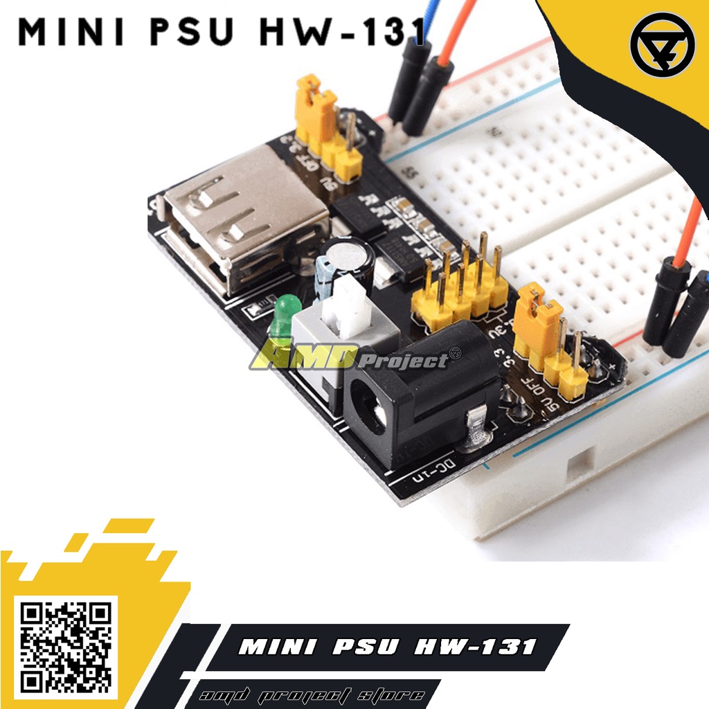 Jual PSU HW-131 Power Supply Unit 3.3V 5V Bread Board PSU Protoboard ...