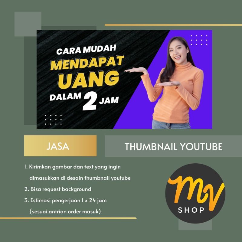 Jual Jasa Desain Thumbnail Youtube Keren Satuan Murah Kekinian Trendy ...