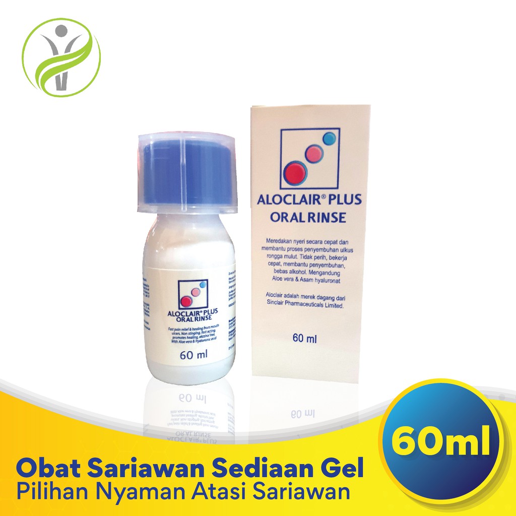 Aloclair Plus Oral Rinse 60 ml - Obat Kumur Sariawan Alami | Shopee ...