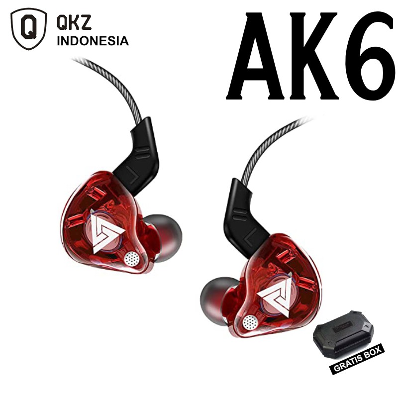 QKZ AK6 with Mic In Ear Earphone Copper Driver HiFi Sport Headphones ...