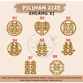 Jual SHUANG XI AKRILIK XUANG XI DOUBLE HAPPINESS SIMBOL CHINESE Acrylic ...