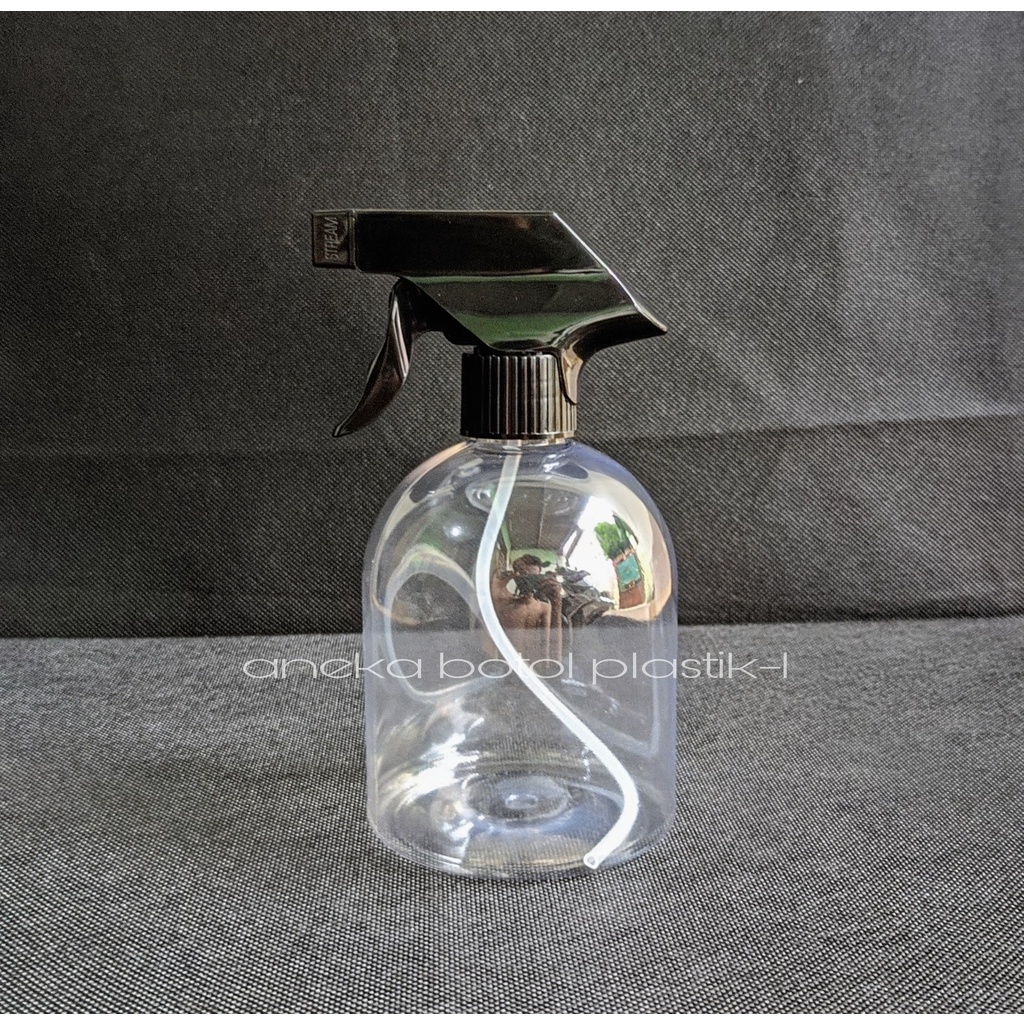 Jual Botol Spray 500ml Bening Pet Oval Lucu kispray Hitam Botol Kispray 500 ml | Shopee Indonesia