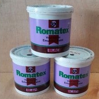 Jual Cat Romatex 1 kg Hitam / Putih Exterior Interior 1kg Kwalitas ...