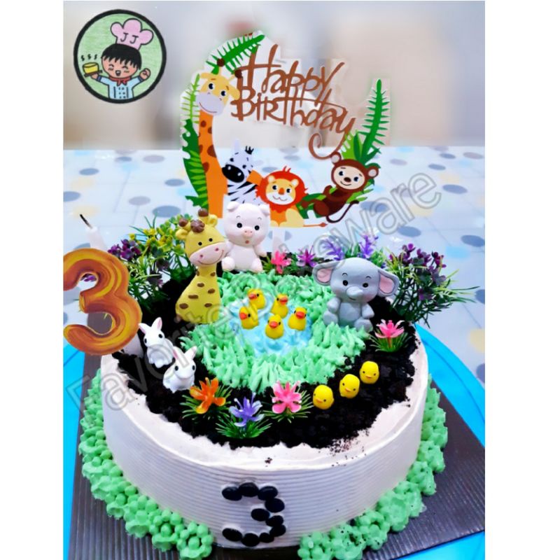 Jual Topper Cake Birthday Mini Animal Hiasan Kue Ulang Tahun Binatang ...