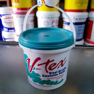 Jual Cat tembok V-tex putih / hitam 1 kg / Vtex air dinding rumah murah ...