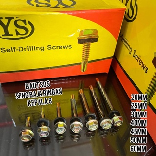 Jual BAUT SDS BAJA RINGAN ROOFING YS 45 MM PER KOTAK / SELF DRILLING ...