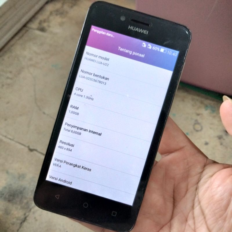 Jual Huawei lua u22 3G ram 1/8 GB unit sesuai foto normal tested monggo ...