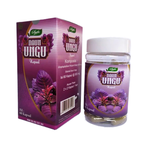 Jual SYIFA HERBAL Kapsul Daun Ungu 60 kapsul menghilangkan wasir | Shopee Indonesia