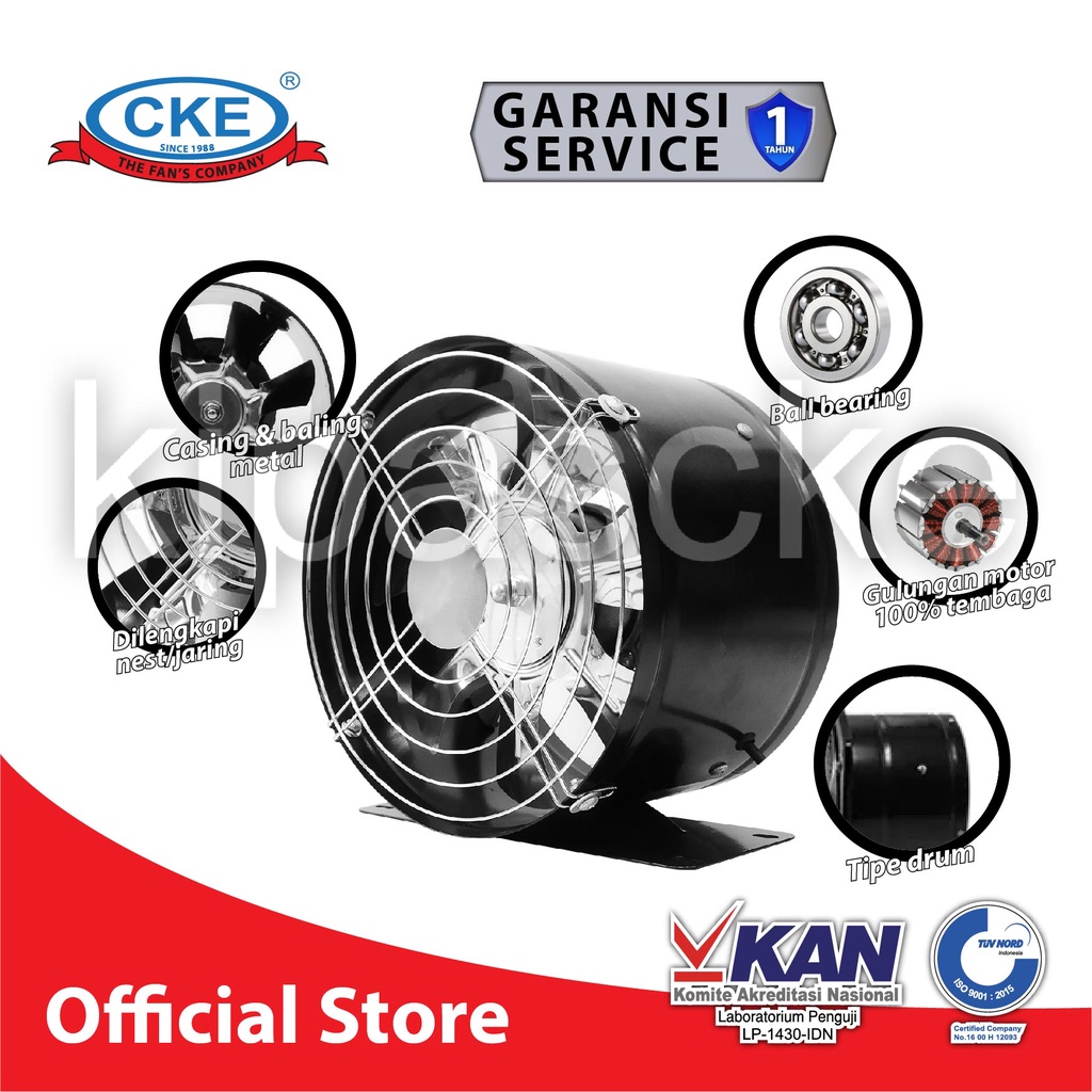 Jual Booster Fan CKE DF 10 Inch Mini Inline Fan Air Duct Fan Kipas ...