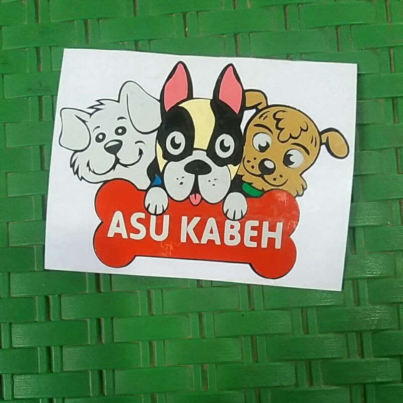 Jual Stiker ANJING asu kabeh Indonesia|Shopee Indonesia