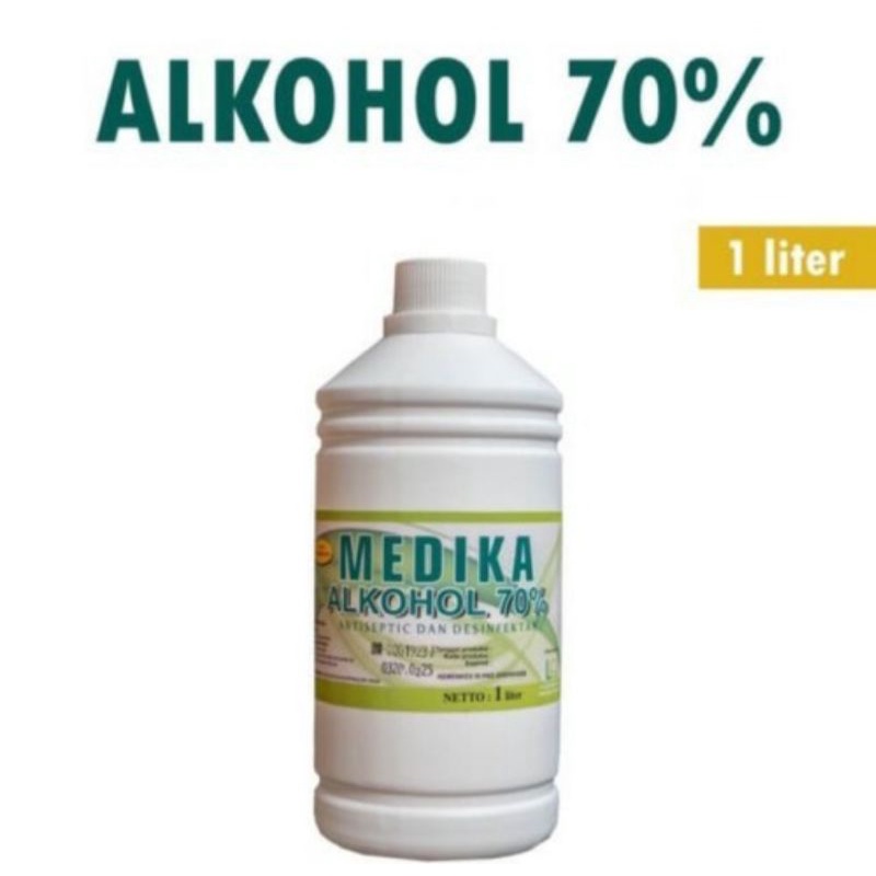 Jual Alkohol Medika 70% Food Grade 1 Liter / Alcohol Medika 70% 1000ml ...