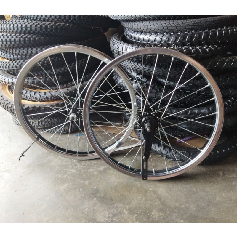 Jual velg/rims sepeda 18 terpedo sepasang depan belakang sudah jadi ...