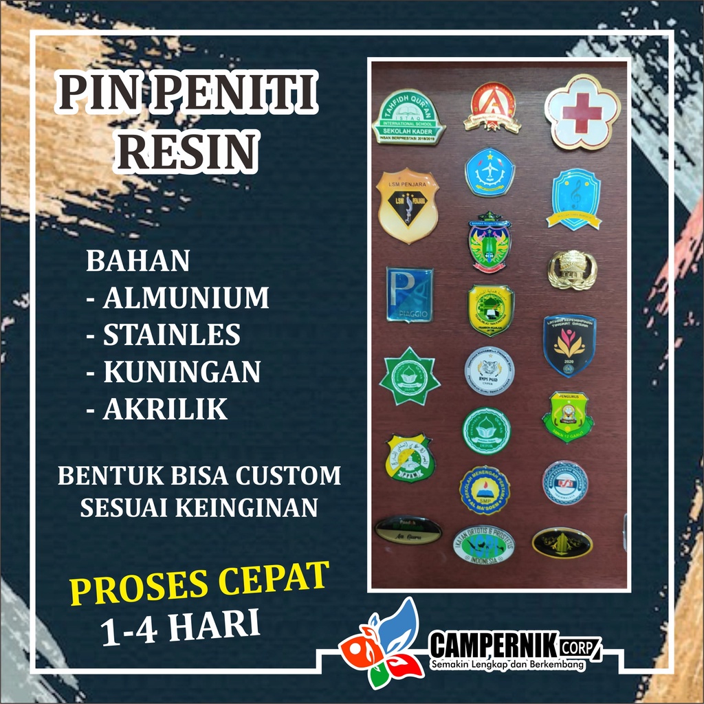 Jual PIN RESIN CUSTOM / PIN MURAH DAN CEPAT / PIN LOGO | Shopee Indonesia