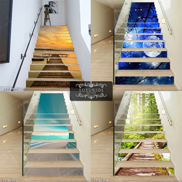 Jual Wallpaper Tangga | Wallpaper Tangga Rumah 3D | Sticker Tangga ...