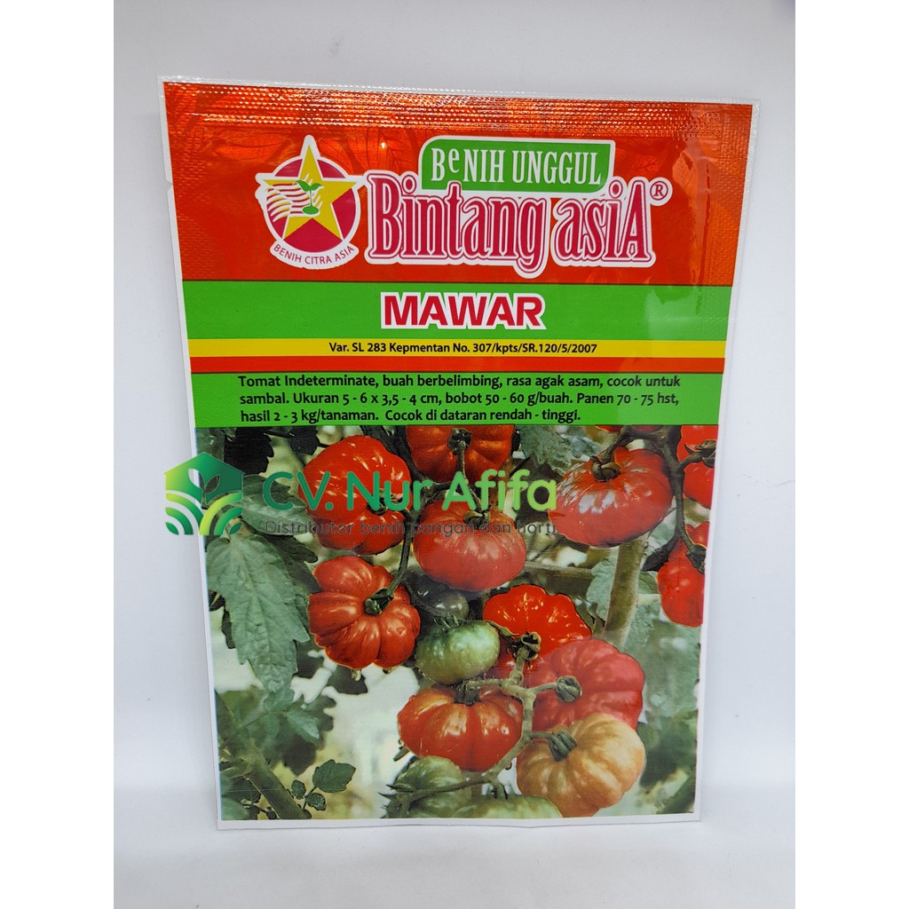 Jual Benih Tomat MAWAR 10gr Bintang asiA | Shopee Indonesia