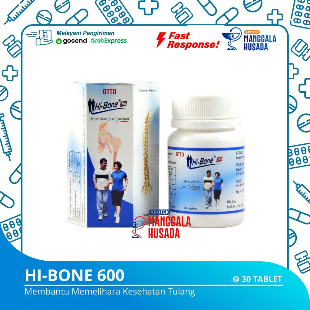 Jual HI-BONE 600 SUPLEMEN MAKANAN PERBOTOL 30 KAPLET | Shopee Indonesia