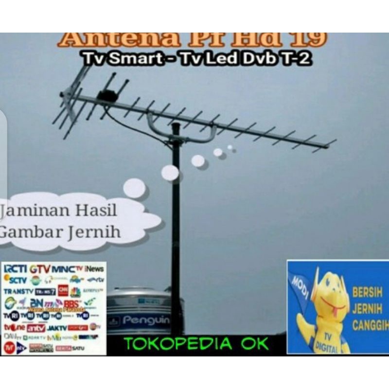 Jual Instalasi / Pemasangan Tv Digital Include DVB T2 + Antena UHF ...