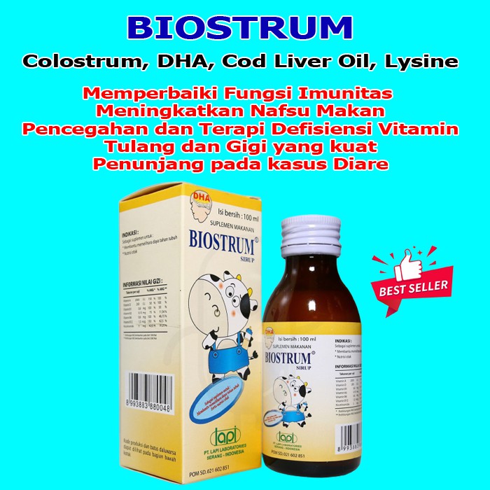Jual BIOSTRUM SIRUP 100 ML Sirup Vitamin Meningkatkan Imunitas Menambah ...