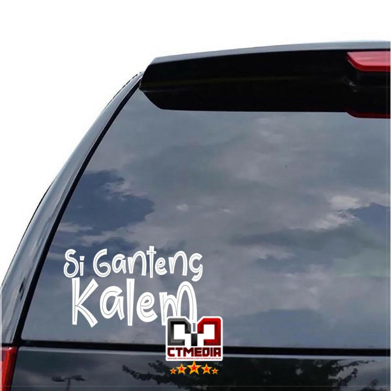 Jual Sticker Mobil Cutting stiker kata kata Si Ganteng Kalem JAMINAN ...