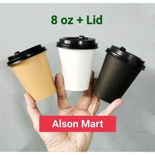 Jual Paper Cup / Gelas Kertas 8 oz + LID / Tutup Paper (Redy) | Shopee Indonesia