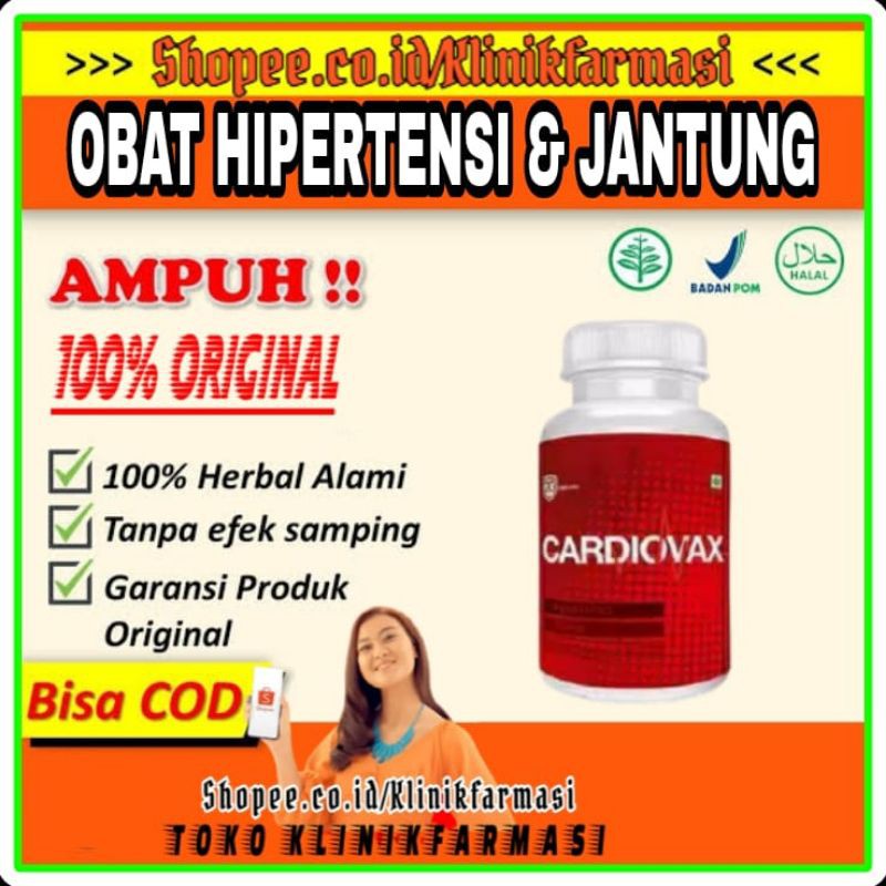 Jual CARDIOVAX Asli BPOM Obat Hipertensi Tekanan Darah Tinggi Dan ...