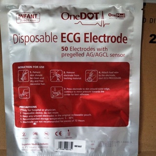 Jual ECG Elektroda Disposable OneDot Dewasa/Anak dan Bayi isi 50pcs ...