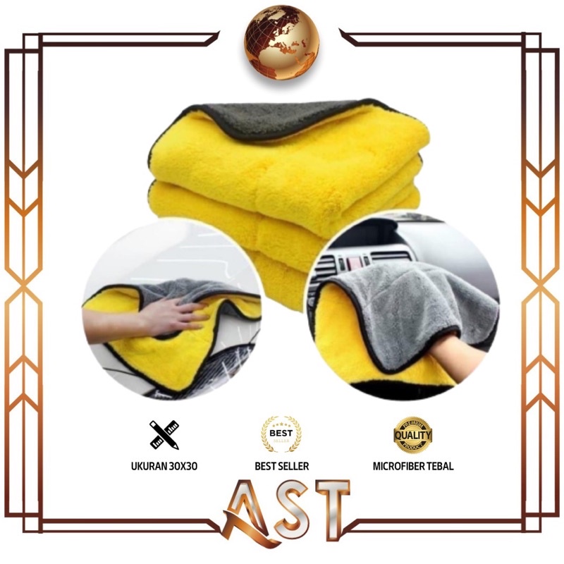 Jual Kain Lap Mobil Microfiber 30x30 Car Wipe cloth Universal Serba ...